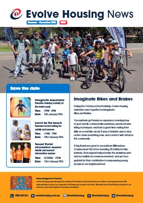Resident newsletter - Evolve Housing